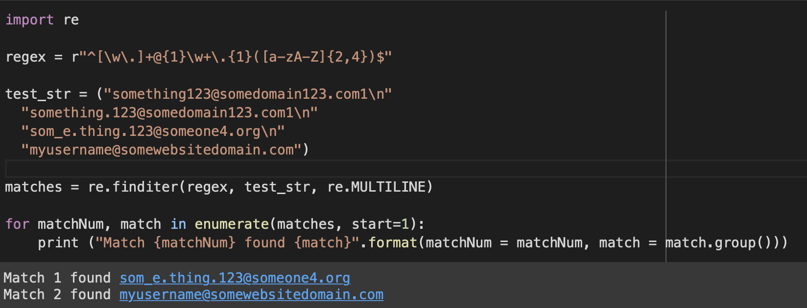 Validate Email Address In Python Using Regular Expression regex 
